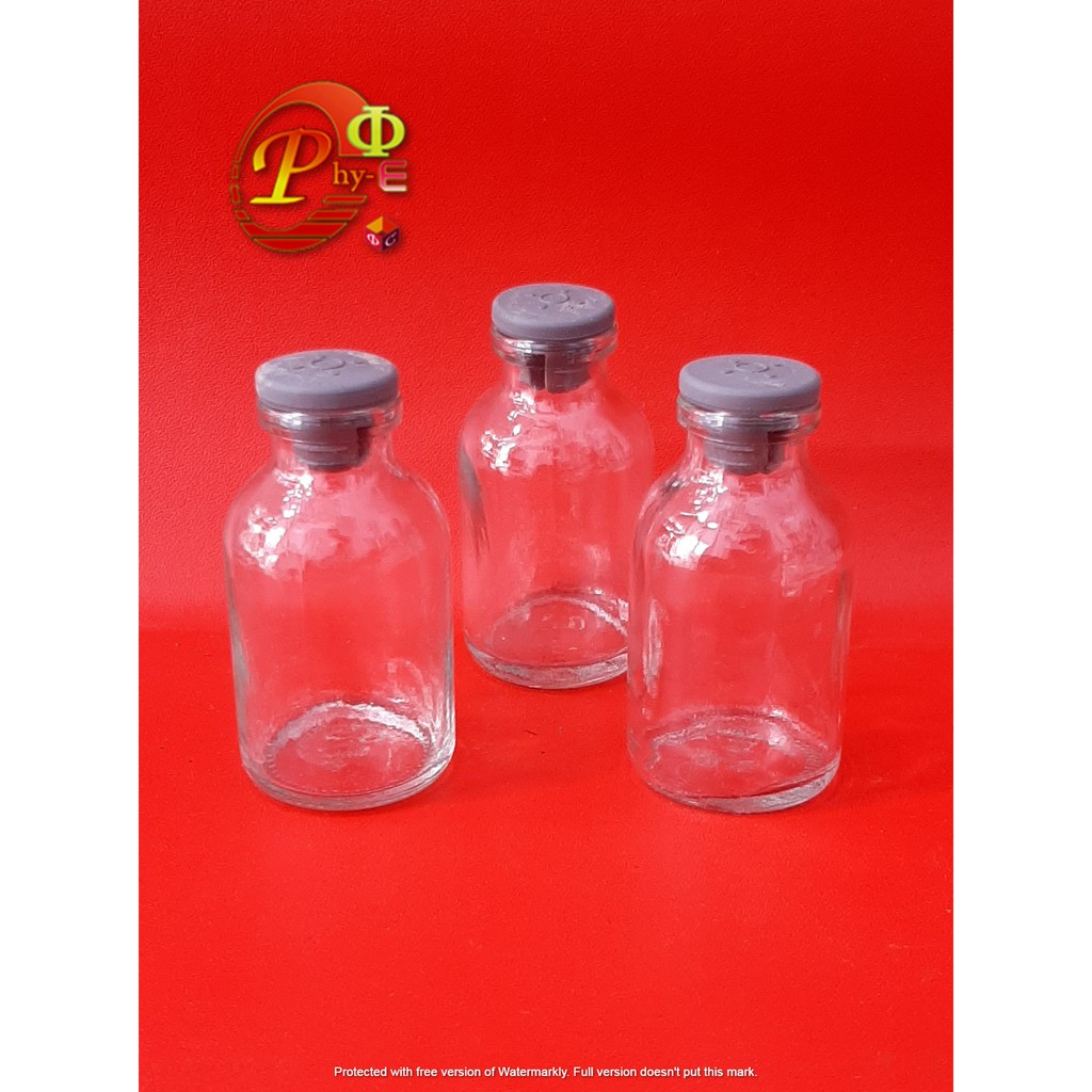 Jual Botol Vial 20ml / Botol Vial Kaca 20ml / Botol Penisilin / Botol ...