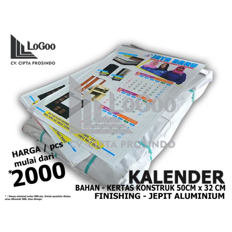 Jual LoGoo / Cetak Kalender, UK 50*32cm. Bebas Pilih Desain | Shopee ...