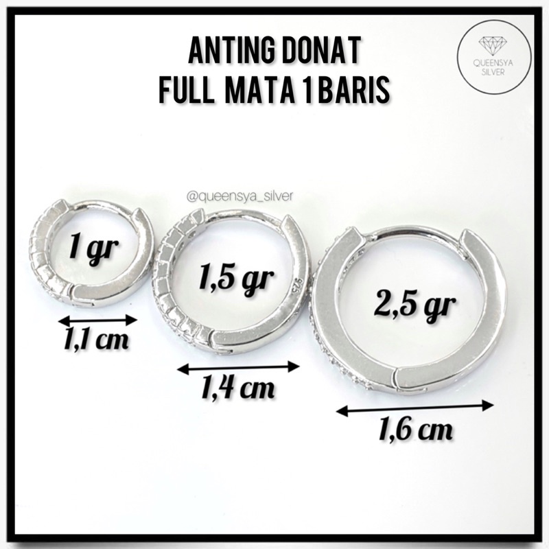 Jual anting silver asli 925 lapis emas kuning putih / Bayi Anak Dewasa ...