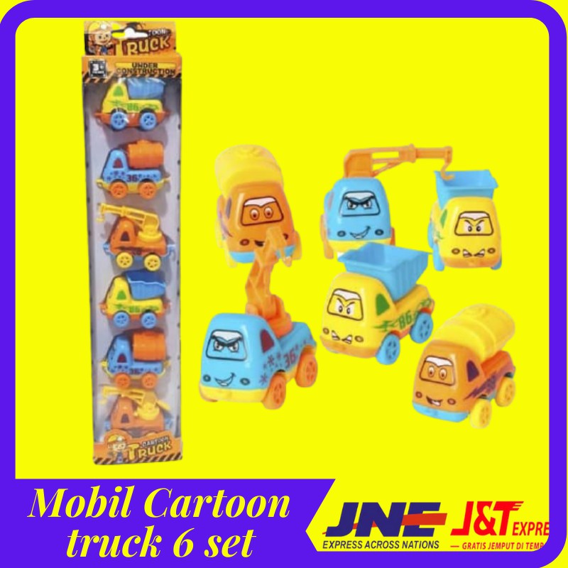 Jual Mobil Cartoon Truck Team 6 pcs mainan truk trek MAINAN MOBIL ...