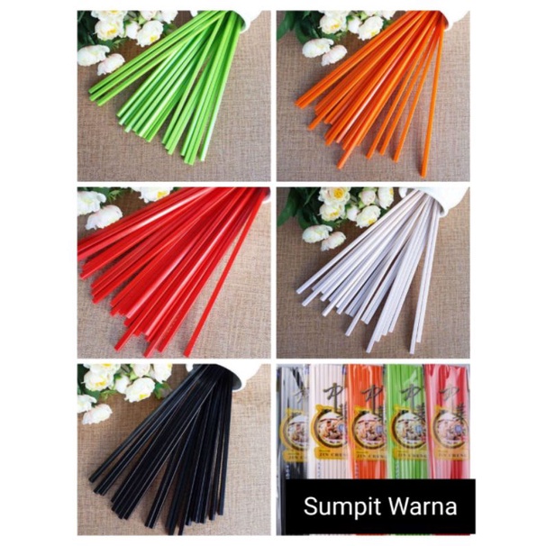 Jual SUMPIT GADING PLASTIK MELAMIN WARNA ISI 5 PASANG | Shopee Indonesia