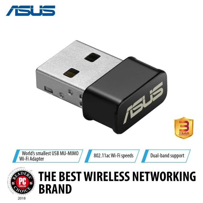 Jual ASUS USB-AC53 Nano Dual Band Wireless AC1200 USB WiFi Adapter ...