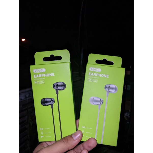 Jual Headset ROBOT RE101S handset Wired Earphone Bass Original | Shopee ...