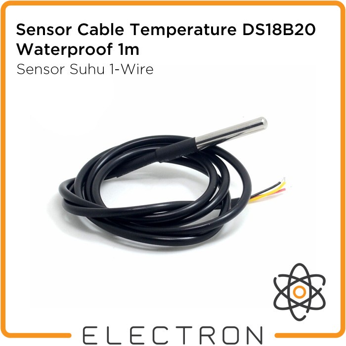 Jual Sensor Cable Temperature DS18B20 Waterproof Temperatur Suhu Probe ...
