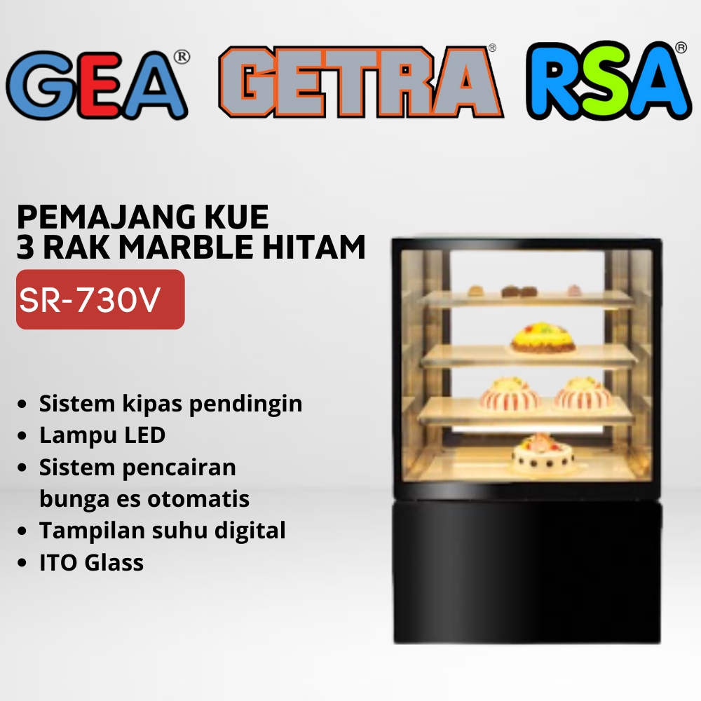 Jual GEA DISPLAY COOLER SR-730V / SR730V / SR 730V PEMAJANG KUE / CAKE DISPLAY SHOWCASE | Shopee ...