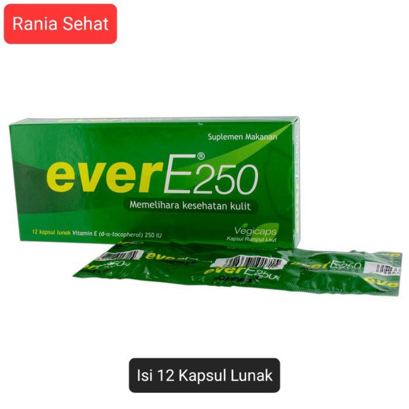 Jual EVER E Vitamin E 250 IU Isi 12 Kapsul Lunak - Vitamin Kulit ...