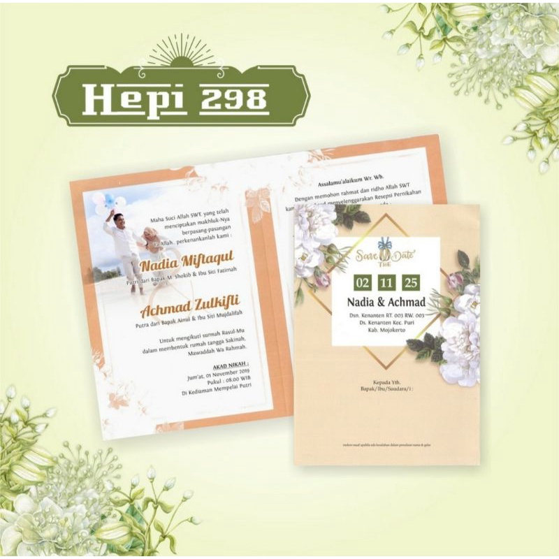 Jual Cetak Undangan Pernikahan / Undangan Khitan Seri Hepi 298 Harga Murah | Shopee Indonesia