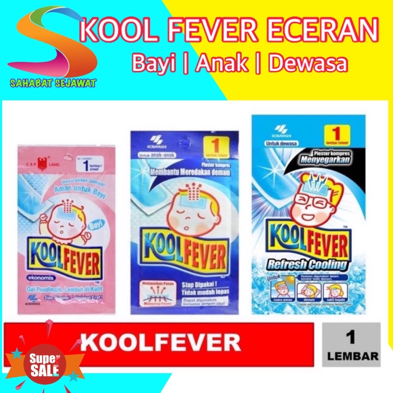 Jual Kool Fever / bye-byee / sayonara fever Plester Kompres Demam Bayi ...