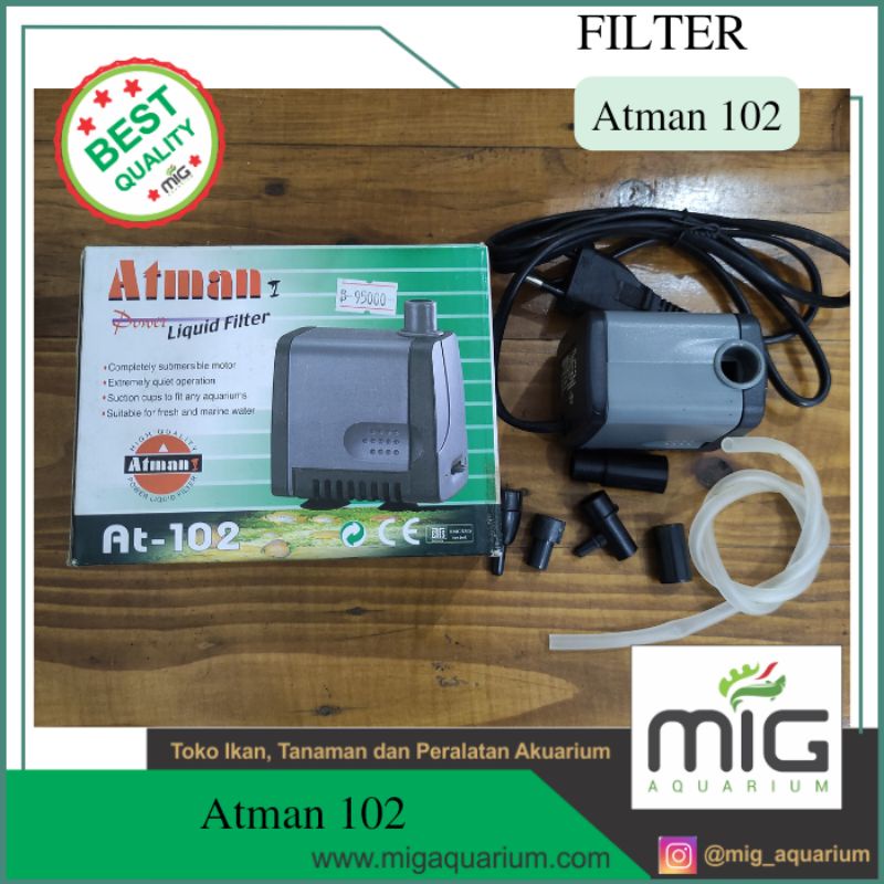 Jual Mesin Filter Air / Pompa Air / Pompa Kolam Atman 102 | Shopee ...
