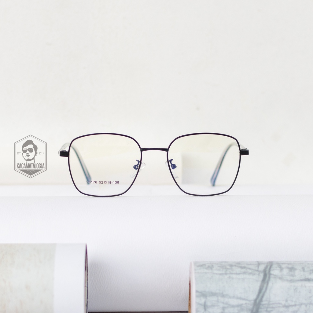 Jual KacamataJogja - Frame Semi Kotak Tangkai Tulang Besi - WIDATI 04 ...