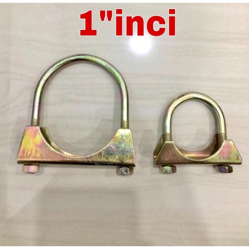 Jual Klem knalpot 1”inci Kleman u bolt 25mm Klem besi 1inci Klem pipa ...