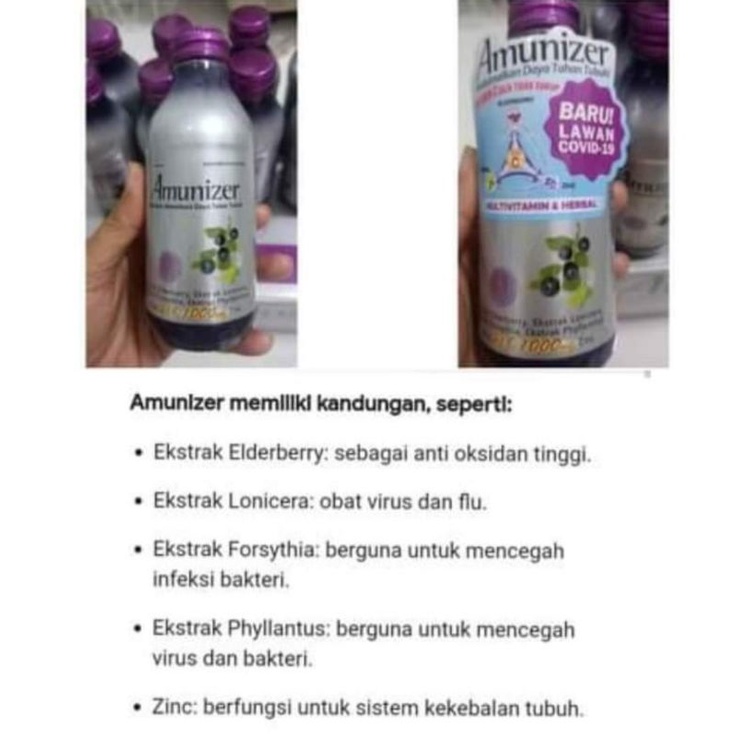 Jual Amunizer Vitamin C 1000 MG Botol 140 ML / Mencegah Virus & Bakteri ...