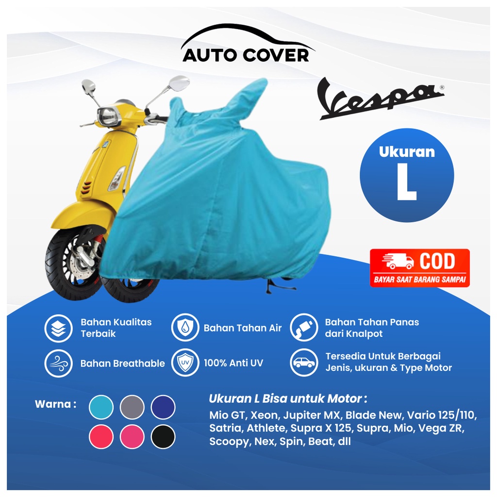 Jual Autocover Cover Sepeda Motor Vespa Piaggio Body Superior Semi ...
