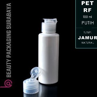 Jual Botol Plastik PET 100ml RF Putih Tutup Fliptop Jamur | Shopee Indonesia
