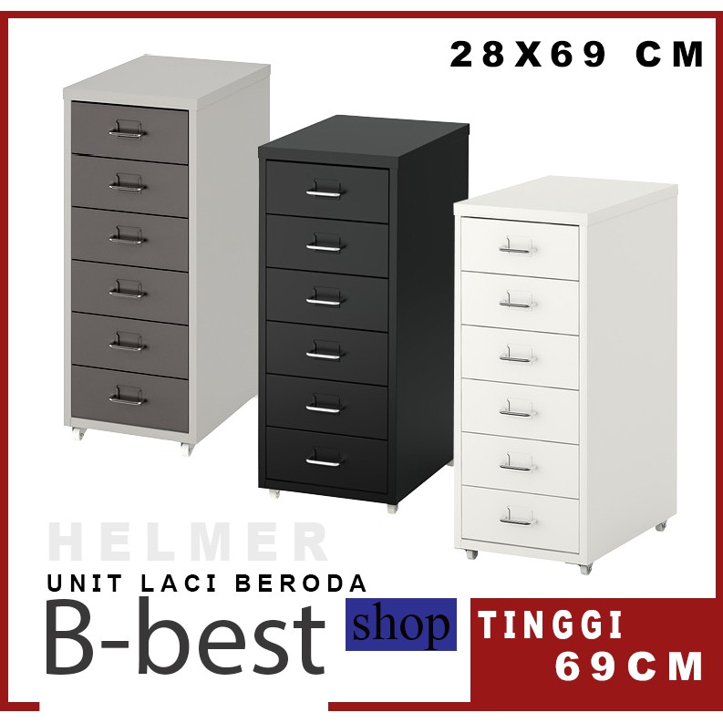 Jual Unit Laci Beroda ukuran 28x69 cm Lemari kabinet Kerja 6 laci ...