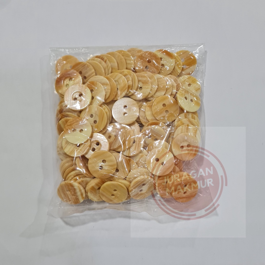 Jual [144 pcs] Kancing Baju Motif Kayu Diameter 15mm (24L) - Kancing ...