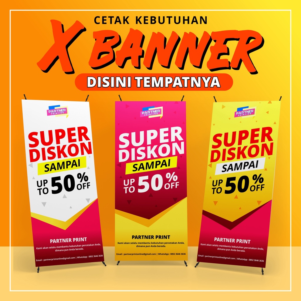Jual Print/Cetak X Banner Flexy 340 gram / Flexy Korea / Albatros ...