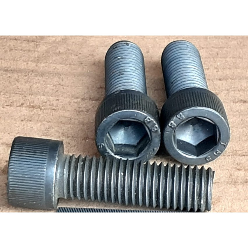 Jual BAUT L M14X50 BAJA M14 X 50 HITAM PANJANG 5CM KUNCI L12 L 12 HEX HEAD SOCKET SCREW FULL ...