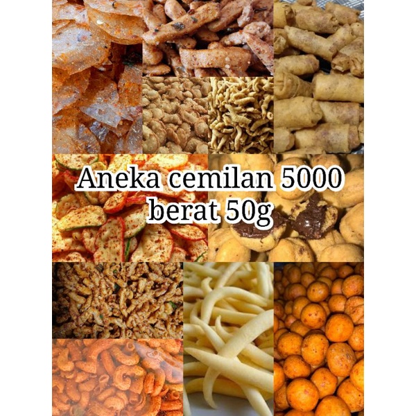 Jual Aneka Cemilan 5000 ada pedas, Manis dan Asin. | Shopee Indonesia