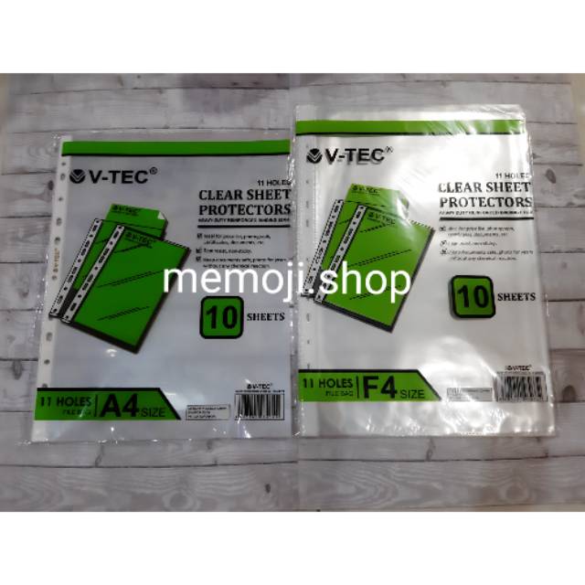 Jual Clear Sheet Protectors V-TEC A4/F4 (10lbr) | Shopee Indonesia