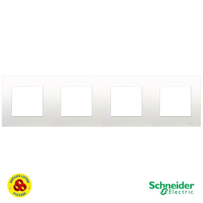Jual Schneider Frame 4 Gang Vivace KB_41 WE Faceplate 4 Gang Putih ...