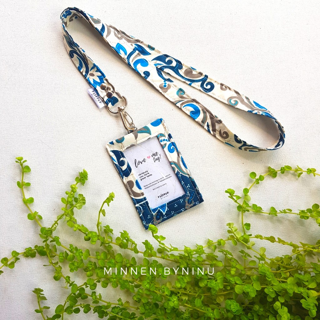 Jual ID Card Holder Batik - One Face Lanyard Set (BC-43) | Shopee Indonesia