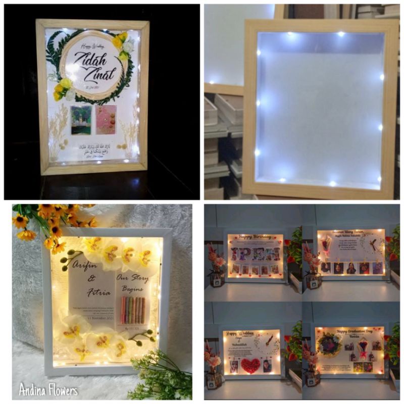 Jual frame mahar 3D custom 20x30 + lampu LED | Shopee Indonesia