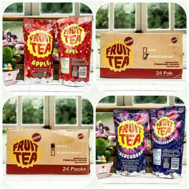 Jual Promo minuman Fruit Tea Blackcurrent dan apple pouch isi 24 ...