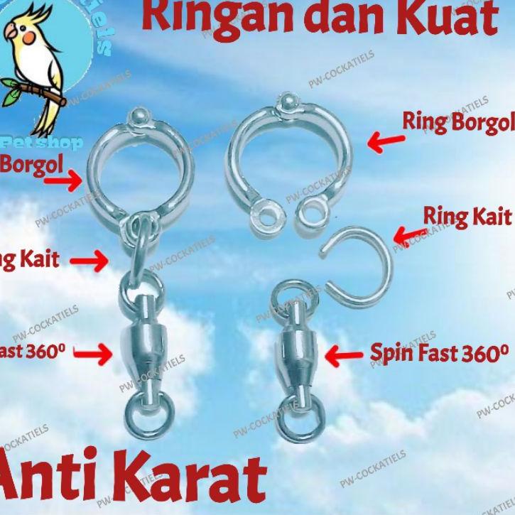 Jual [KODE AFZFM] Ring Borgol Kaki Burung Cincin Gelang Rantai Burung ...