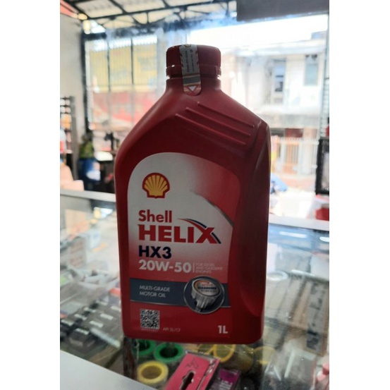 Jual Oli Shell Helix HX 3 20W-50 1L Original | Shopee Indonesia