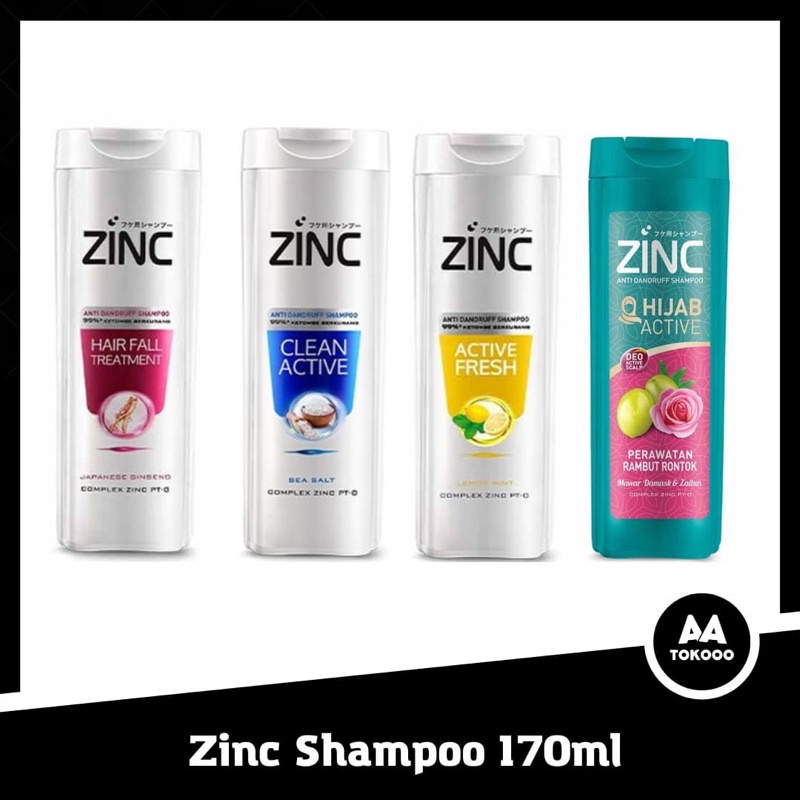 Jual Zinc Shampoo 170ml warna Hijau Biru Pink kuning dan Hijab | Shopee ...