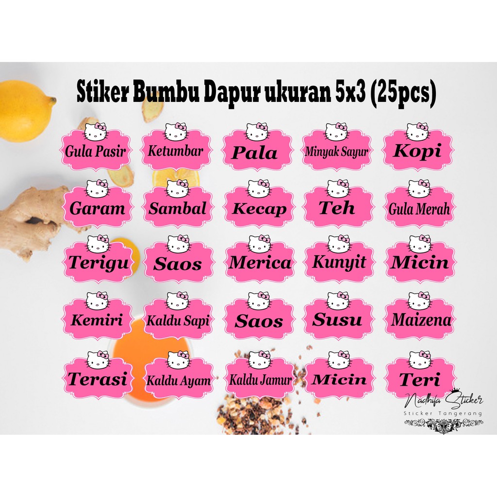 Jual stiker bumbu dapur motif karakter | Shopee Indonesia