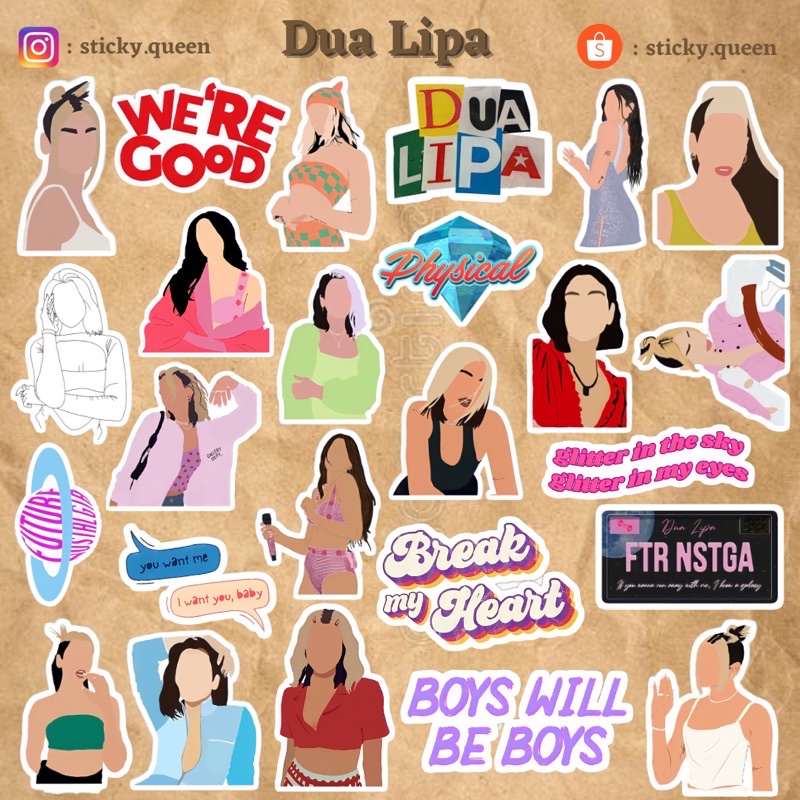 Jual STICKER TUMBLR DUA LIPA | Shopee Indonesia