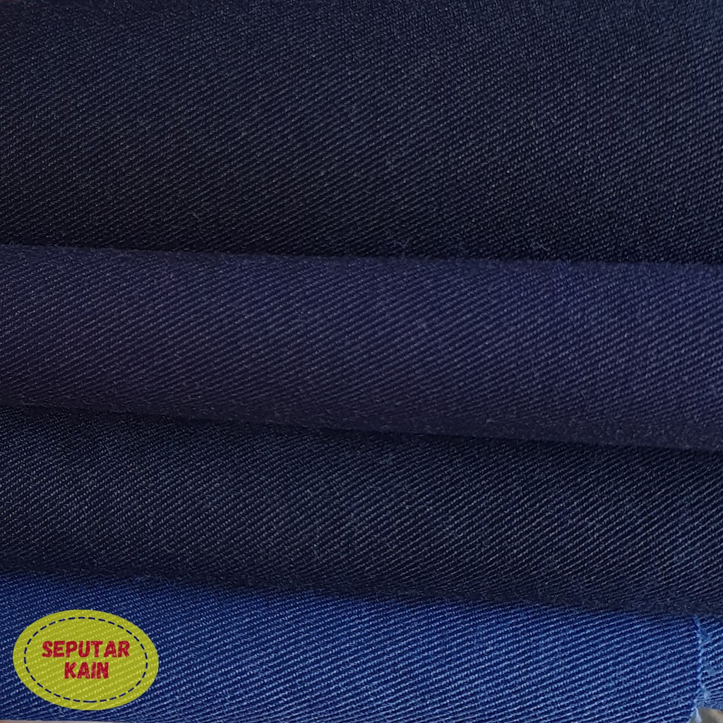 Jual Kain Twill Poly/PE (Biru Tua) | Shopee Indonesia