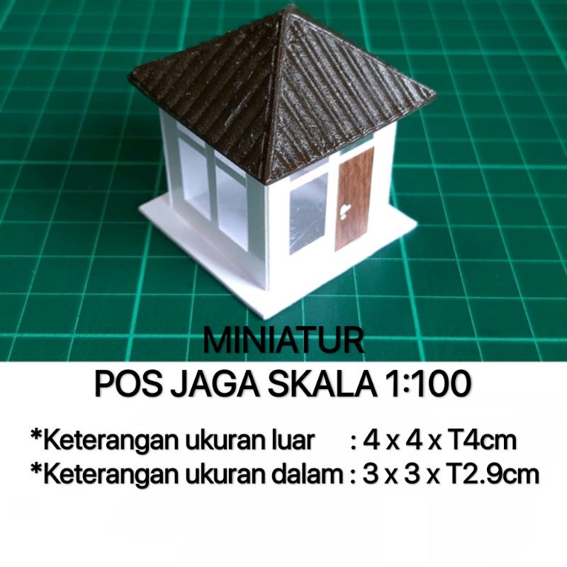 Jual Miniatur Pos Jaga Satpam Maket Diorama Skala 1:100 1:200 1:500 1: ...