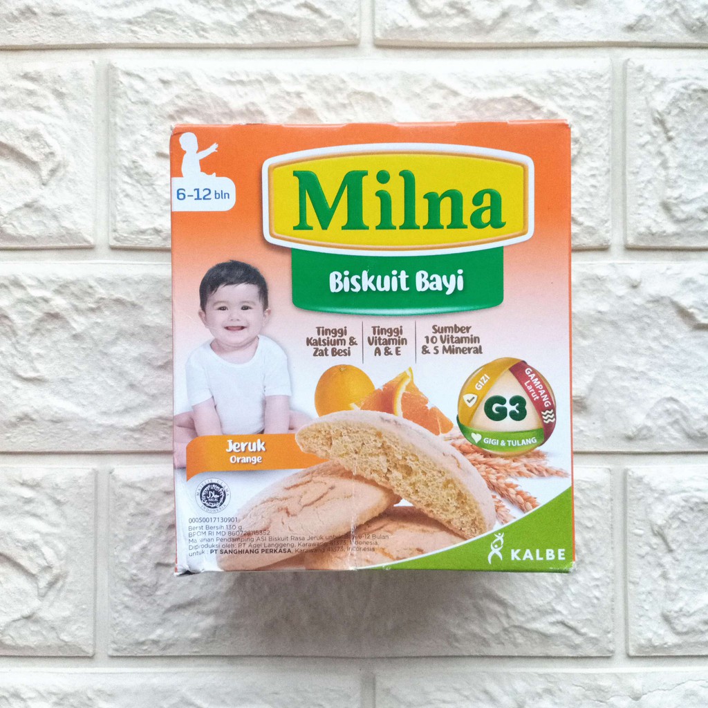 Jual Milna Biskuit Bayi Finger Apel Jeruk 65gr 130gr 52gr Makanan Snack ...