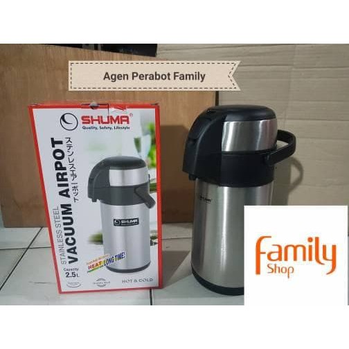 Jual SHUMA VACUUM AIR POT (TERMOS PENCET AIR PANAS) STAINLESS 2-5 LITER APF267 | Shopee Indonesia