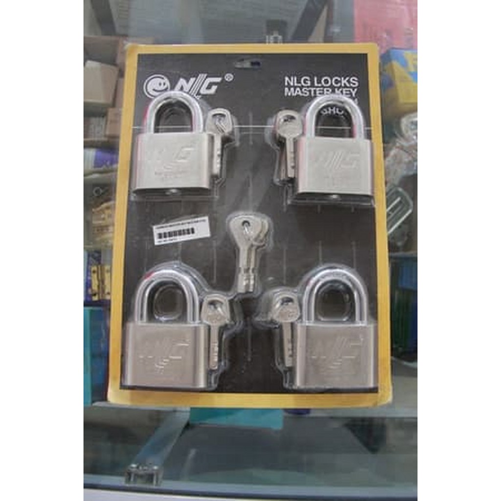 Jual By15 GEMBOK MERK NLG DENGAN MASTER KEY (4pcs) 60 mm best seller | Shopee Indonesia