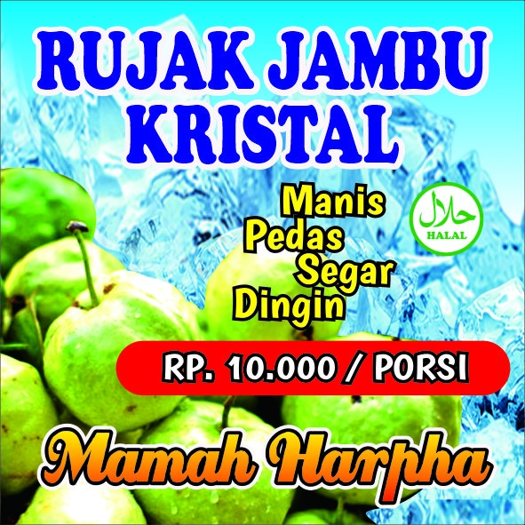 Jual Banner Jualan Rujak Jambu Kristal | Shopee Indonesia