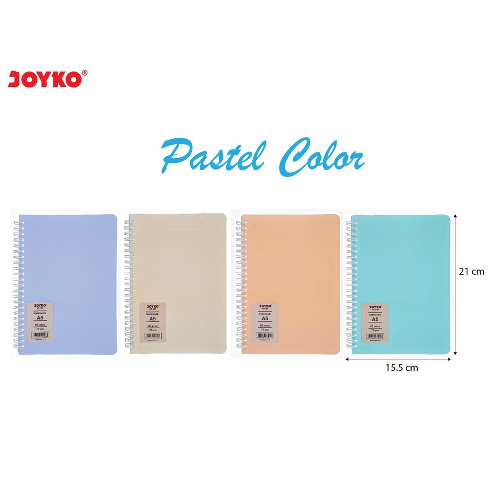 Jual Joyko Notebook A5 NB-680 Note Book Warna Sampul Pastel Buku Agenda ...