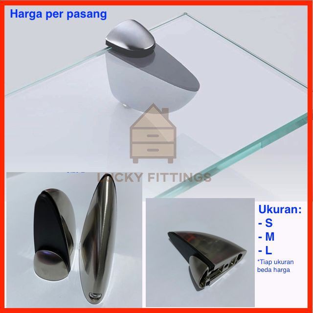 Jual Ambalan Wastafel Penjepit Jepit Kaca / Kayu Sirip Hiu Toilet WC ...