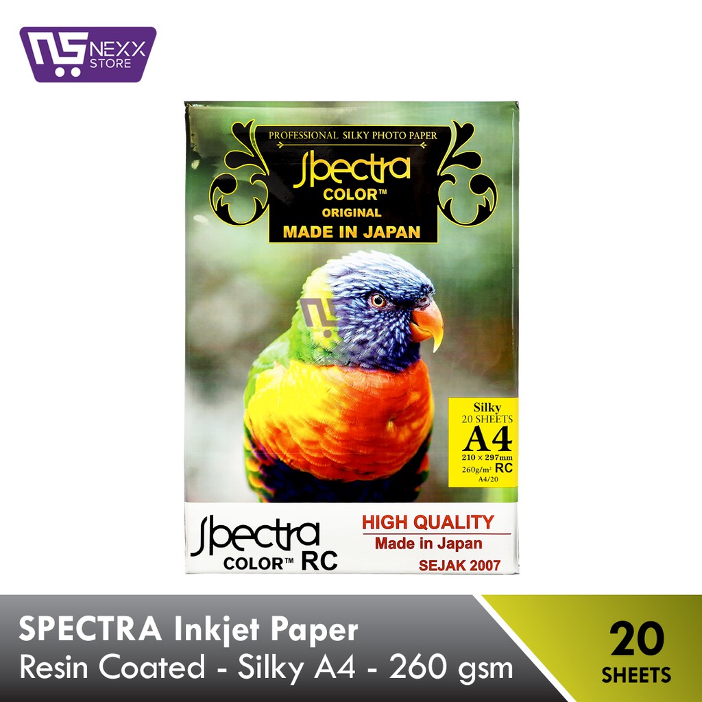 Jual SPECTRA RC Inkjet Paper Silky A4 260 gsm | Shopee Indonesia