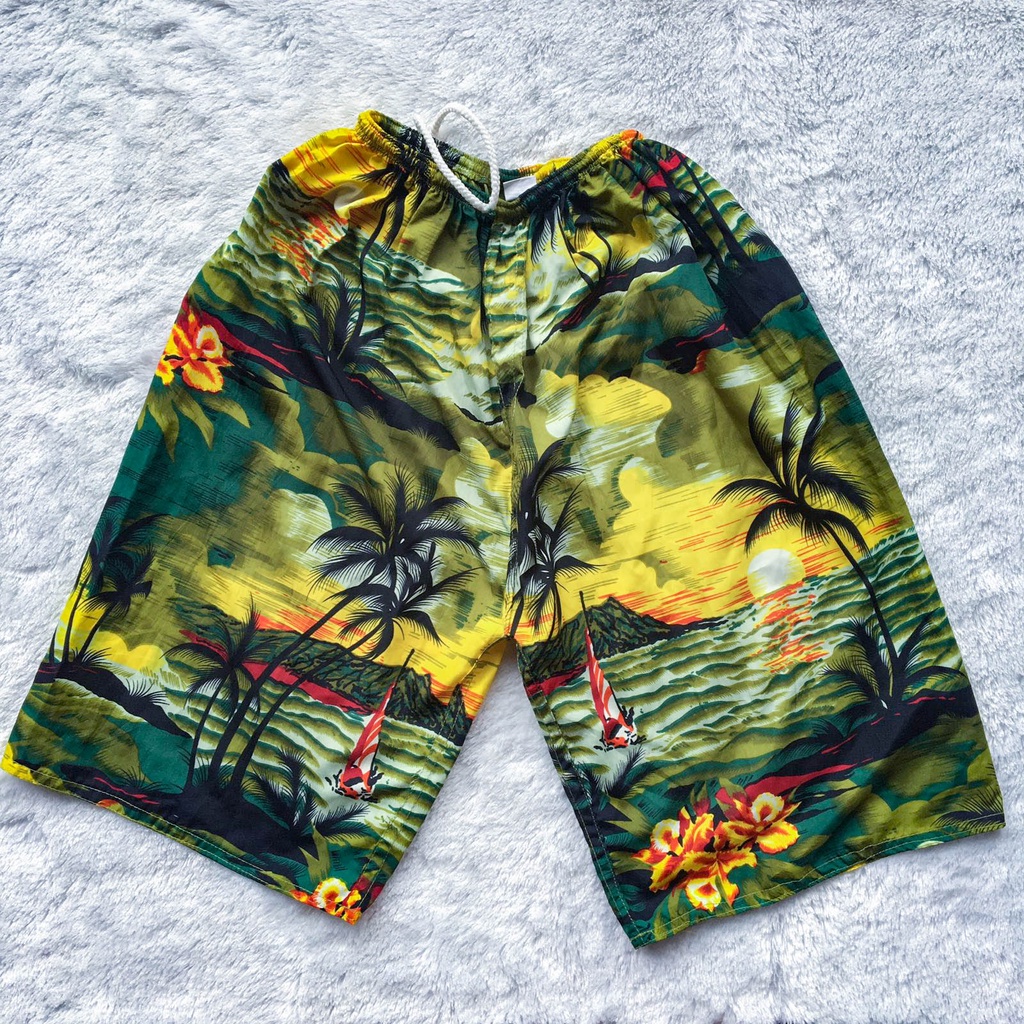Jual Celana board short pantai pria cowok hawai pendek motif pemandangan oleh oleh souvenir khas ...