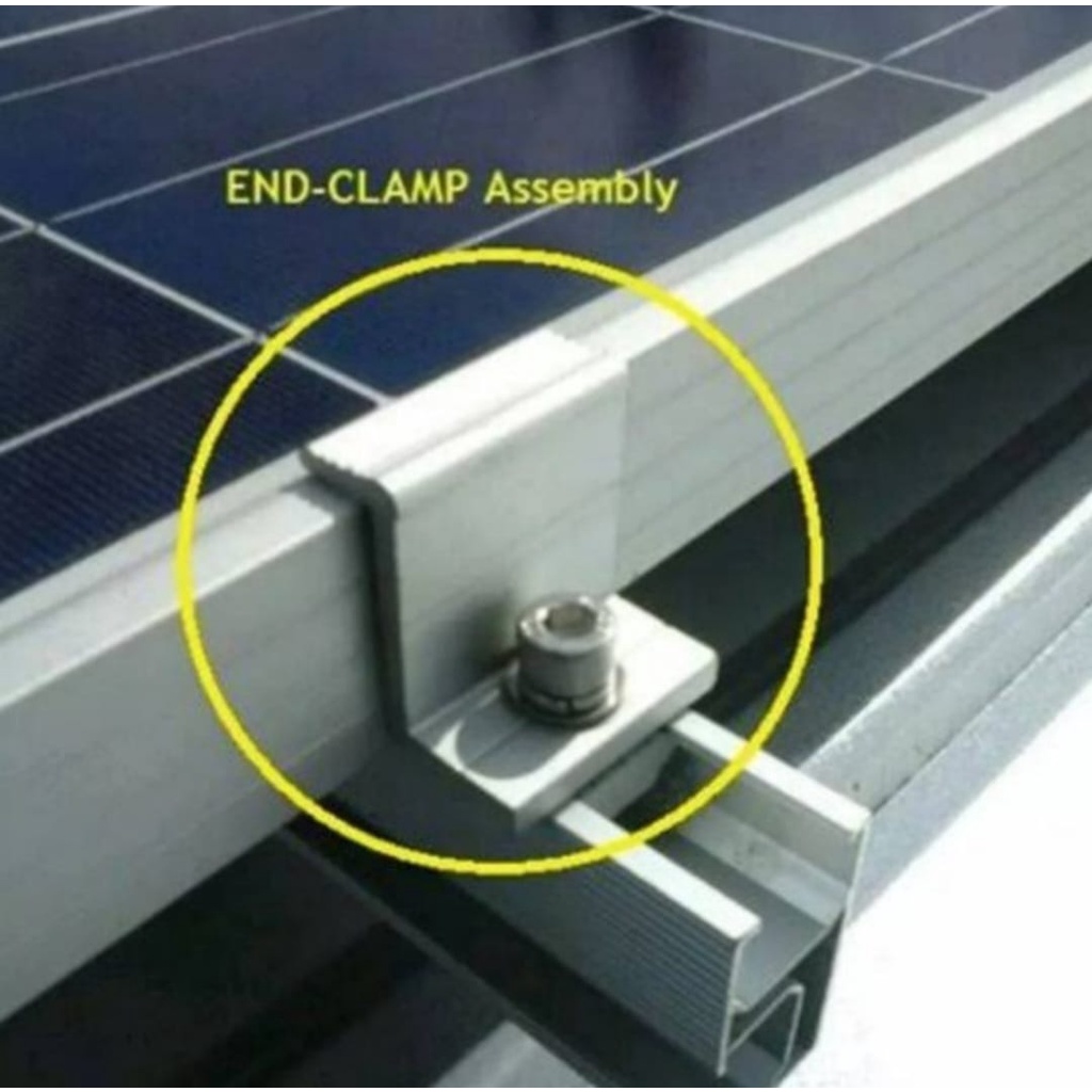 Jual Bracket Panel Surya End Clamp 35mm | Shopee Indonesia