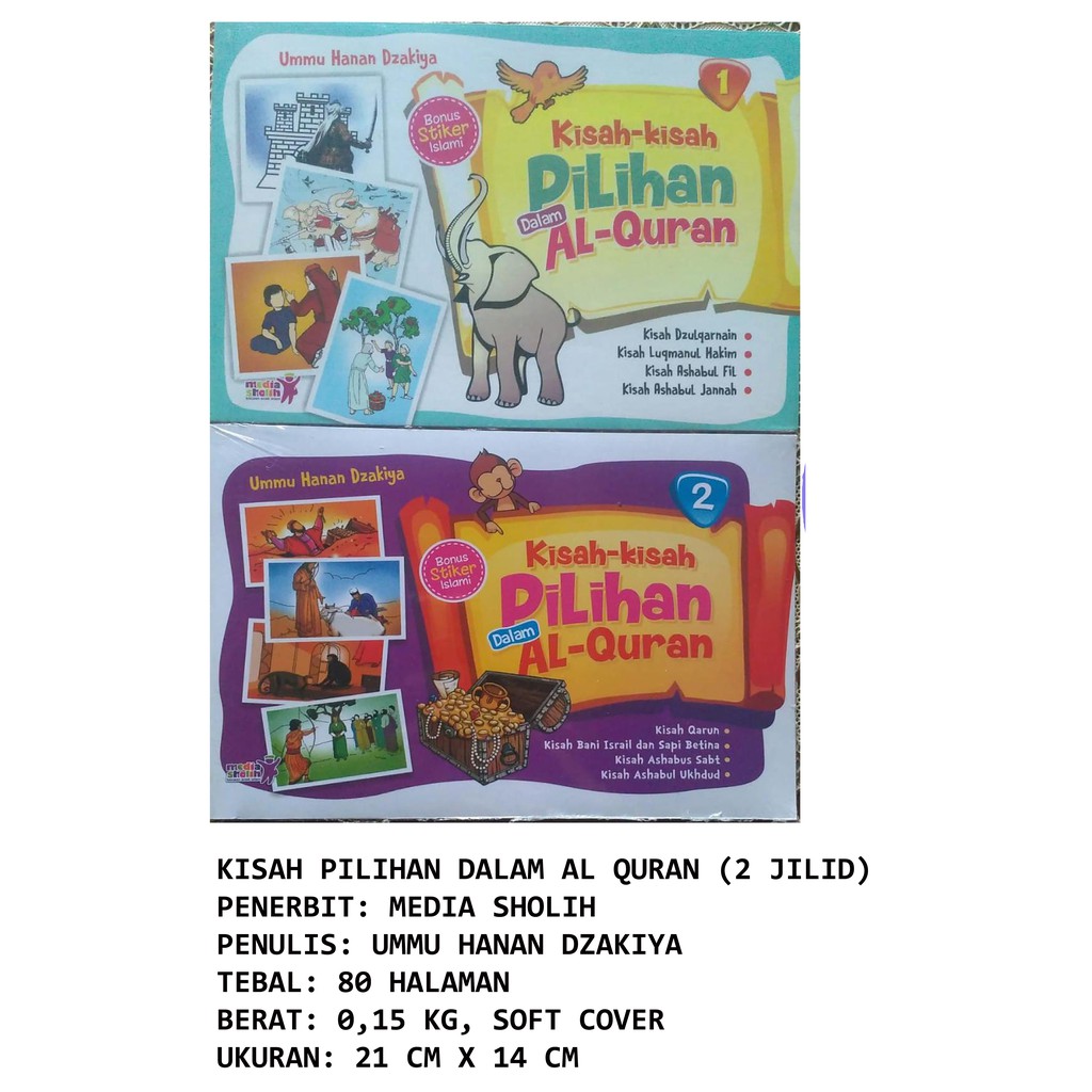 Jual Buku Anak Kisah-Kisah Pilihan Dalam Al-Quran (2 Jilid) | Shopee Indonesia