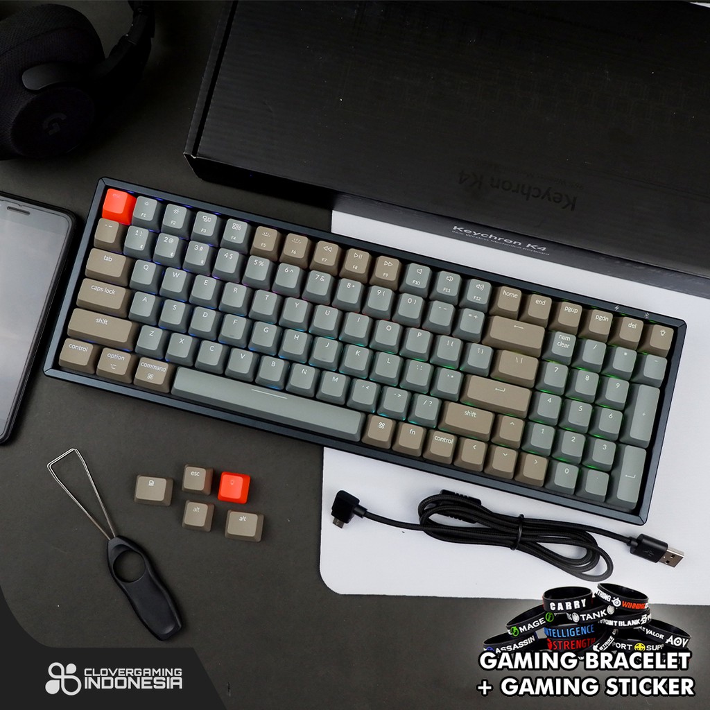 Jual Keychron K4 RGB Aluminium - Wireless Mechanical Gaming Keyboard ...