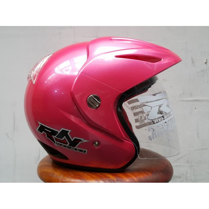 Jual Helm RN Segitiga Polos Pink Solid / Sport Ori | Shopee Indonesia