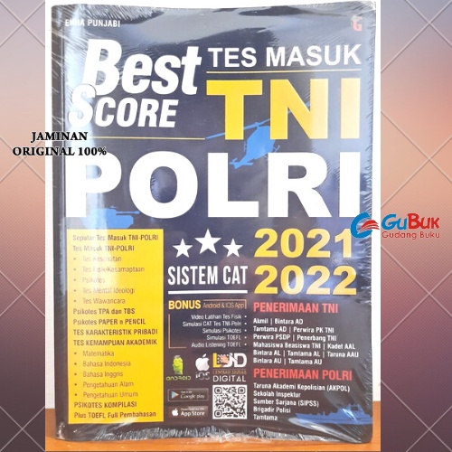 Jual Buku Best Score Tes Masuk Tni Polri 2021 2022 Shopee Indonesia