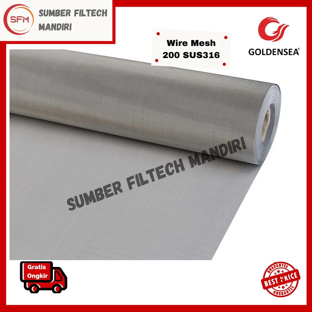 Jual Goldensea Wire Mesh Saringan SS316 #200 (Lebar 1m) Stainless Steel ...