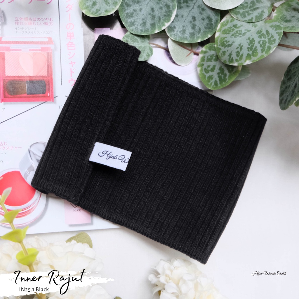 Jual Hijabwanitacantik - Inner Rajut Anti Pusing Satuan IN25.1 Black ...